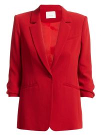 WornOnTV: Amy’s red ruched sleeve blazer on Good Morning America | Amy ...