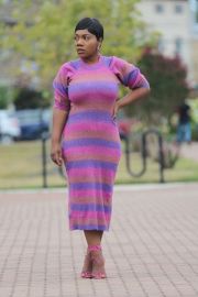 WornOnTV: Gayle King’s pink ombre sweater dress on CBS Mornings | Gayle ...