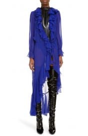 WornOnTV: Tamron’s blue sheer ruffle dress on Tamron Hall Show | Tamron ...