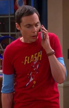 WornOnTV: Sheldon’s red “Flash” shirt on The Big Bang Theory | Jim ...
