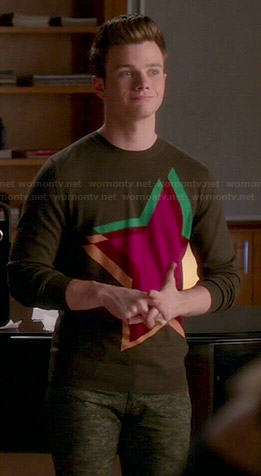 WornOnTV: Kurt’s star sweater on Glee | Chris Colfer | Clothes and Wardrobe from TV