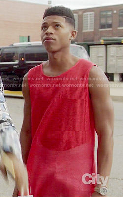 WornOnTV: Hakeem’s red mesh muscle tank on Empire | Bryshere Y. Gray ...