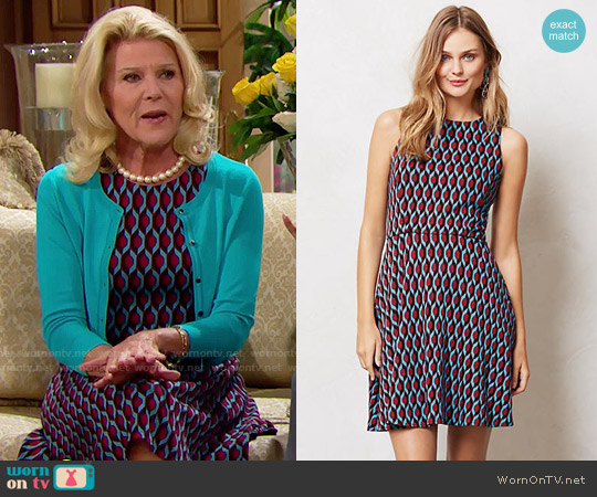 WornOnTV: Pam’s blue and red geometric print dress on The Bold and the ...