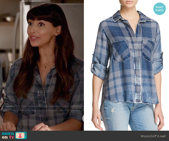 WornOnTV: Cece’s blue checked shirt on New Girl | Hannah Simone ...