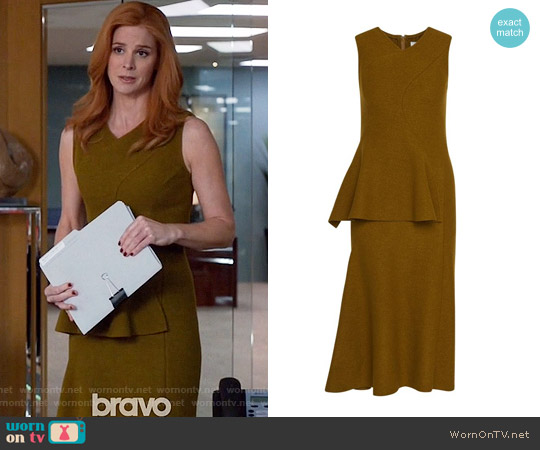 WornOnTV: Donna’s green ruffled dress on Suits | Sarah Rafferty ...