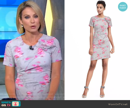 WornOnTV: Amy’s grey ruffled shoulder dress on Good Morning America ...