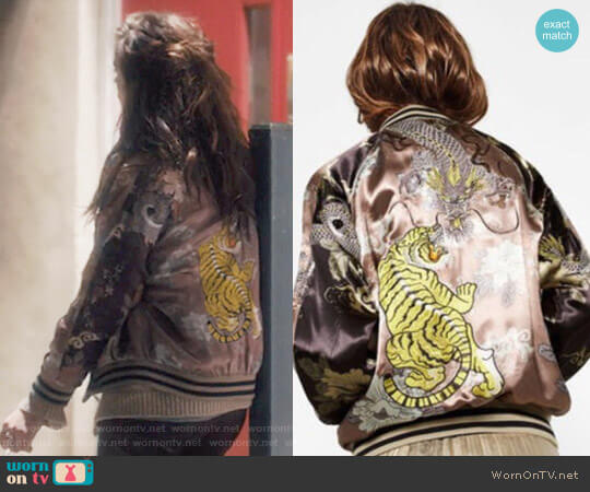 WornOnTV: Sidney’s pink tiger and dragon bomber jacket on Gypsy ...