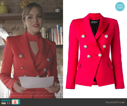 WornOnTV: Fallon’s red double breasted blazer on Dynasty | Elizabeth Gillies | Clothes and ...