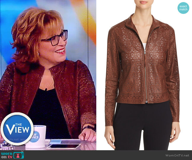 WornOnTV: Joy’s brown eyelet leather jacket on The View | Joy Behar ...