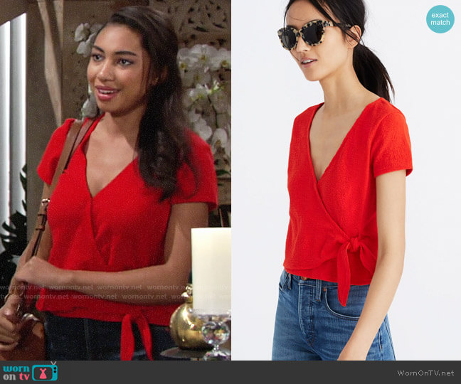 WornOnTV: Shauna’s red wrap top on The Young and the Restless | Camryn ...