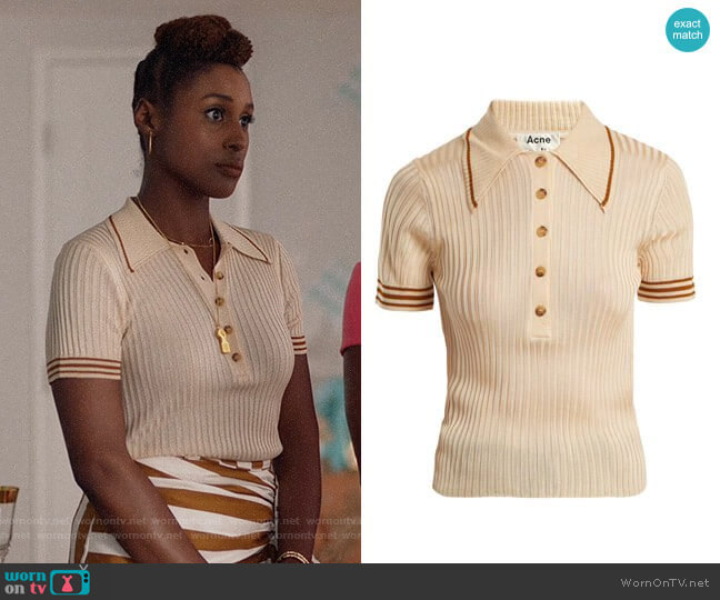 WornOnTV: Issa’s polo top and striped skirt on Insecure | Issa Rae ...