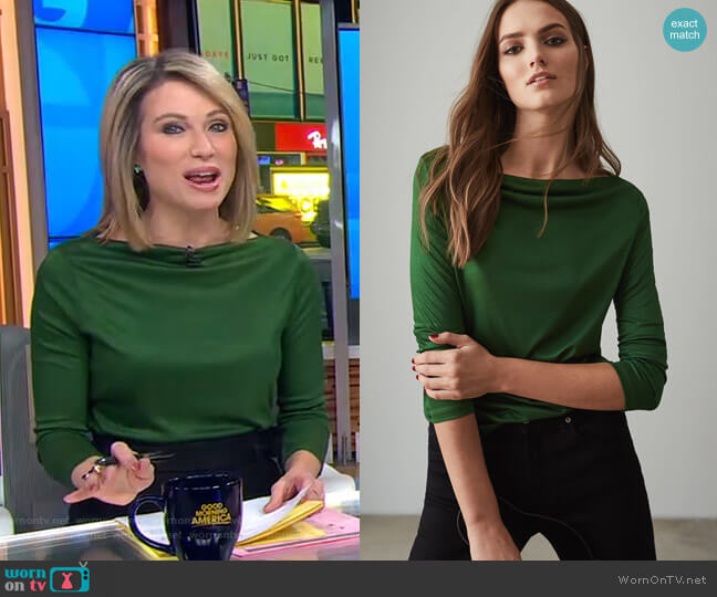WornOnTV: Amy’s green top on Good Morning America | Amy Robach ...