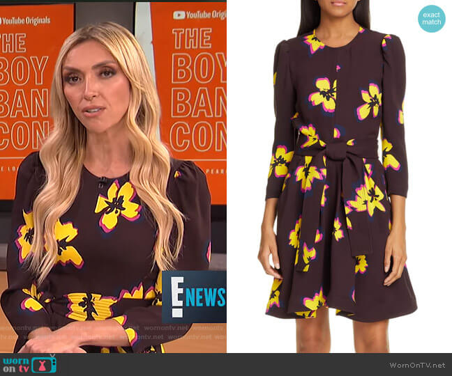 WornOnTV: Giuliana’s brown floral mini dress on E! News | Giuliana ...