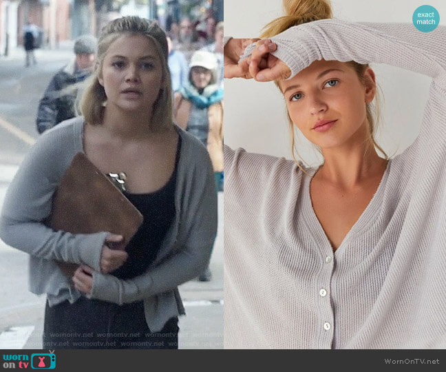 WornOnTV: Tandy’s grey textured cardigan on Cloak and Dagger | Olivia ...