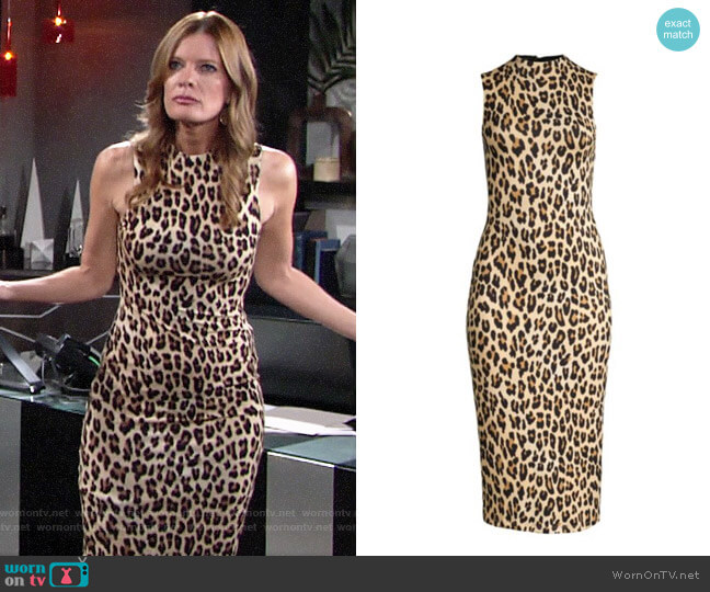 WornOnTV: Phyllis’s leopard print dress on The Young and the Restless ...