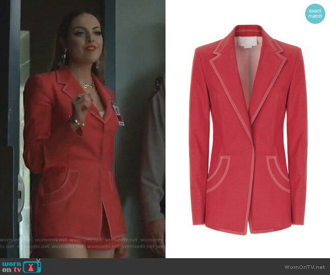 WornOnTV: Fallon’s red blazer and shorts on Dynasty | Elizabeth Gillies | Clothes and Wardrobe ...