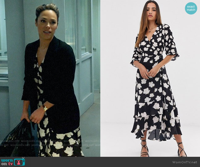 WornOnTV: Emily’s black and white printed dress on All Rise | Jessica ...