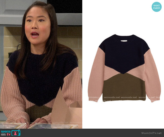 WornOnTV: Jen’s colorblock sweater on Last Man Standing | Krista Marie ...