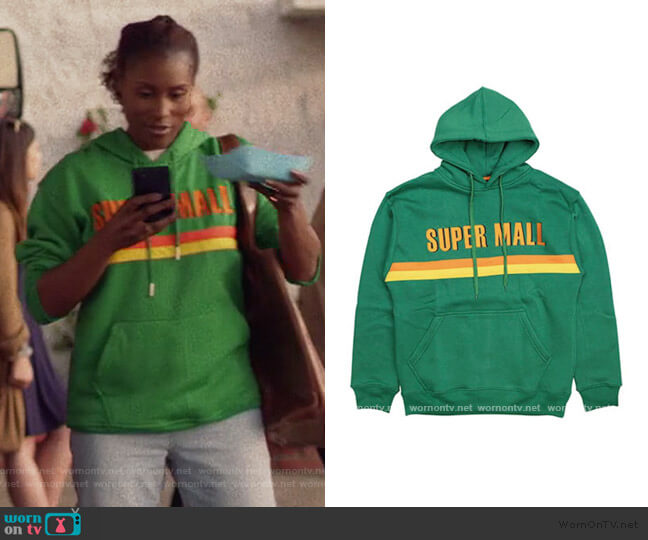 WornOnTV: Issa’s green Super Mall Hoodie on Insecure | Issa Rae ...
