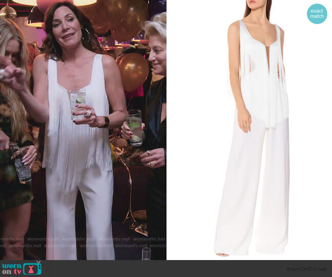 WornOnTV: Luann’s white fringe jumpsuit on The Real Housewives of New ...