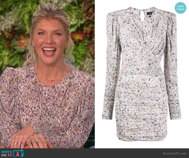 WornOnTV: Amanda’s floral ruched dress on The Talk | Amanda Kloots ...
