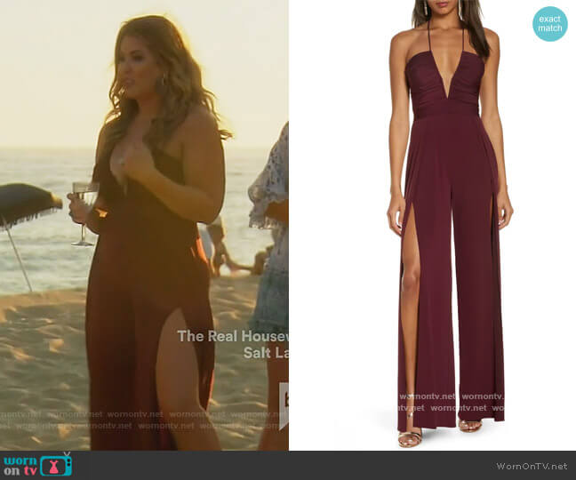 WornOnTV: Emily’s burgundy maxi dress with slits on The Real Housewives ...