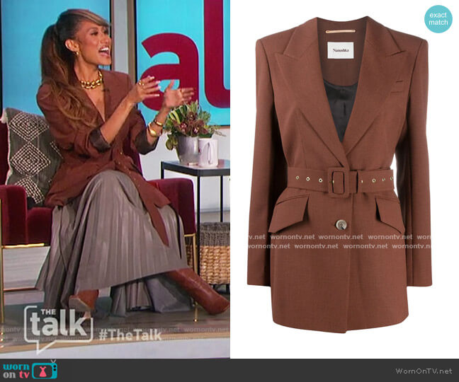 WornOnTV: Elaine’s brown belted blazer and skirt on The Talk | Elaine Welteroth | Clothes and ...