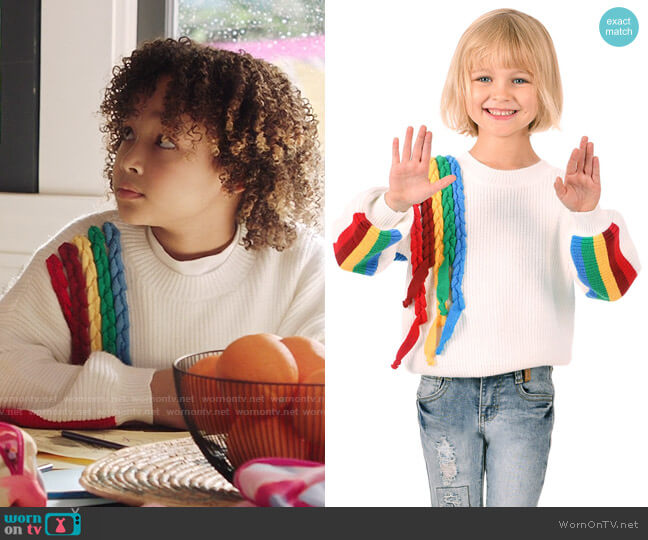 WornOnTV: Bridget’s rainbow braid sweater on Kenan | Dannah Lane ...