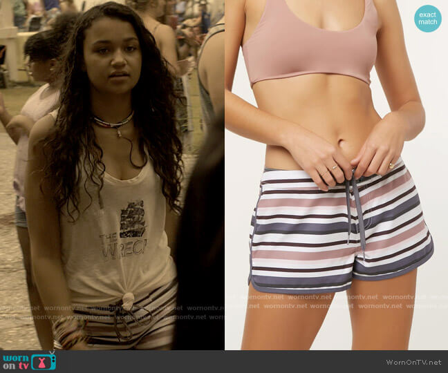 WornOnTV: Kiara’s striped shorts on Outer Banks | Madison Bailey | Clothes and Wardrobe from TV