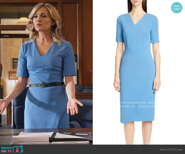 WornOnTV: Amy’s blue v-neck sheath dress on All Rise | Lindsey Gort ...