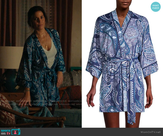 WornOnTV: Isabel’s blue paisley robe on Love, Victor | Ana Ortiz ...