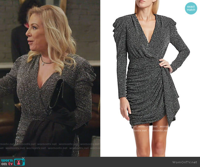 WornOnTV: Ramona’s black metallic wrap dress on The Real Housewives of ...