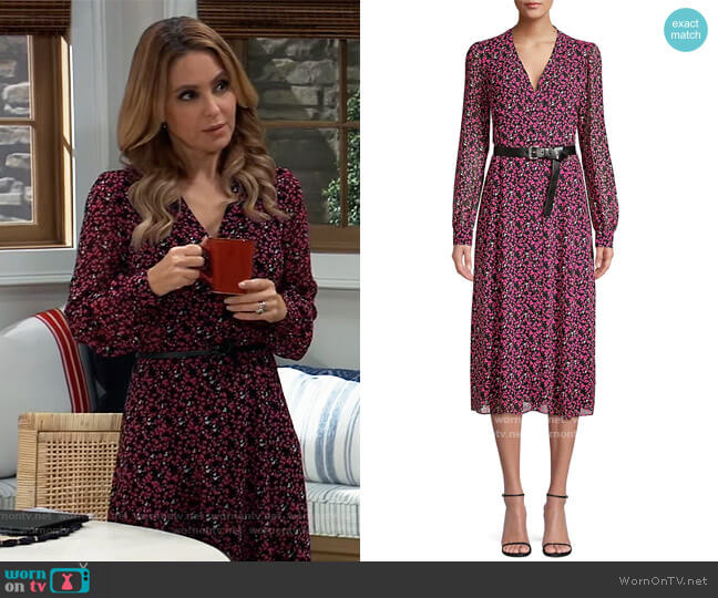 WornOnTV: Olivia’s black floral belted dress on General Hospital | Lisa ...
