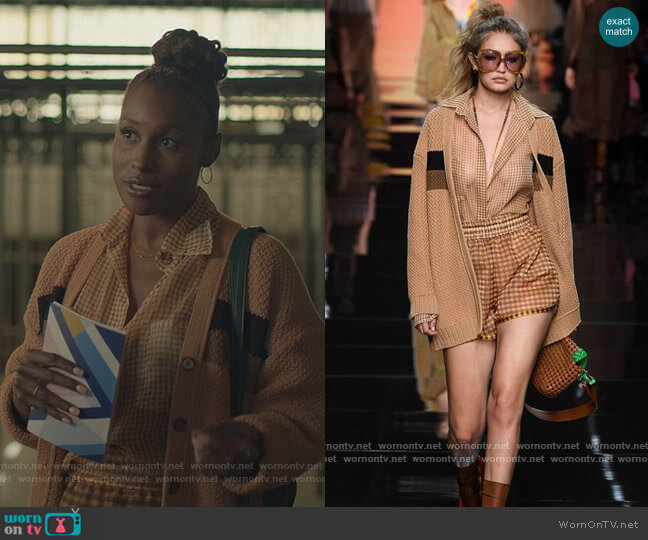 WornOnTV: Issa’s brown stripe cardigan on Insecure | Issa Rae | Clothes ...