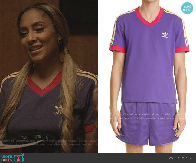 WornOnTV: Tiffany’s purple Adidas tee on Insecure | Amanda Seales ...