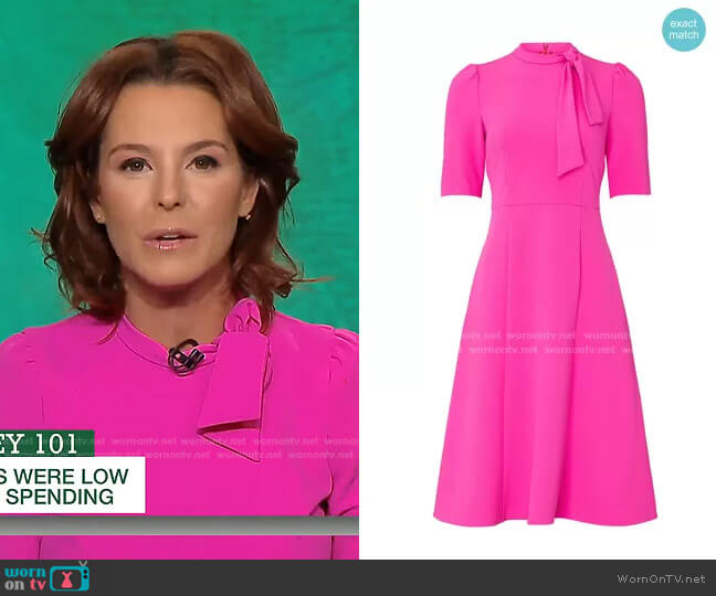 WornOnTV: Stephanie Ruhle’s pink tie neck dress on Today | Clothes and ...
