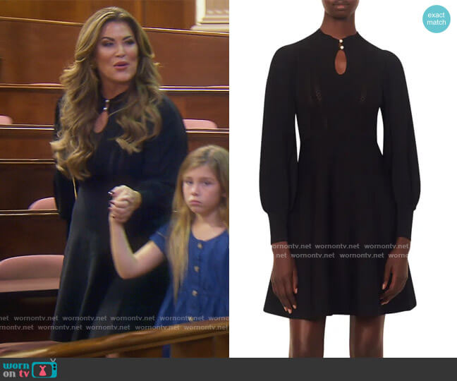 WornOnTV: Emily’s black keyhole flare dress on The Real Housewives of ...