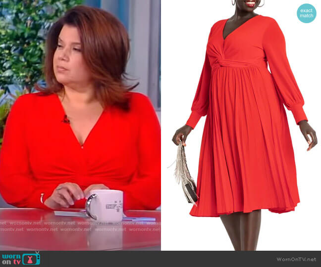 WornOnTV: Ana’s red twist front dress on The View | Ana Navarro | Clothes and Wardrobe from TV