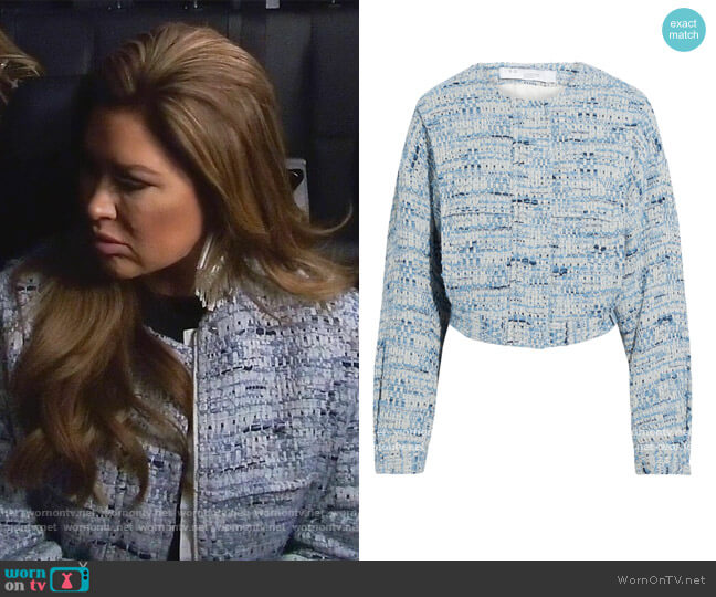 WornOnTV: Emily’s blue tweed jacket on The Real Housewives of Orange ...