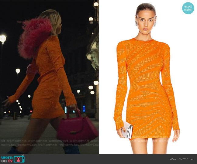 WornOnTV: Isadora’s orange studded mini dress on Elite | Valentina ...