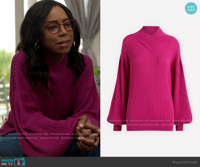 WornOnTV: Livia’s pink balloon sleeve sweater on Chloe | Pippa Bennett ...