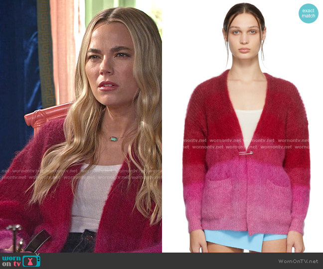WornOnTV: Maggie’s pink ombre cardigan on Maggie | Rebecca Rittenhouse ...