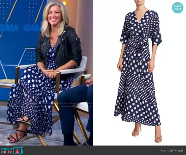 WornOnTV: Laura Wright’s blue polka dot maxi dress on Good Morning America | Clothes and ...