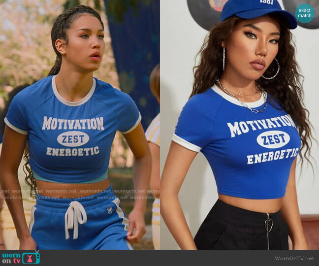 WornOnTV: Gina’s blue team outfit on High School Musical The Musical The Series | Sofia Wylie ...