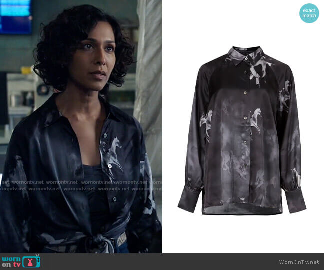 WornOnTV: Shivani’s horse print blouse on Roswell New Mexico | Clothes ...