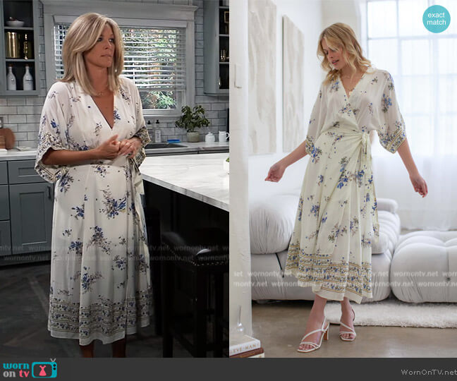 WornOnTV: Carly’s white floral wrap dress on General Hospital | Laura ...