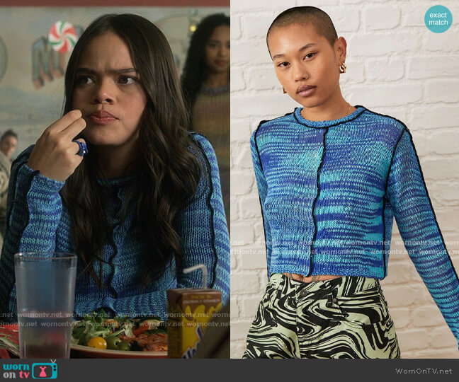 WornOnTV: Mouse’s blue space-dye sweater on Pretty Little Liars ...
