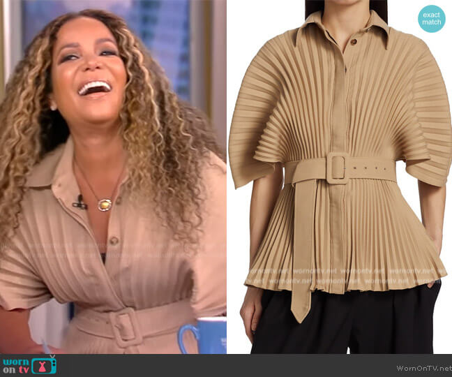 WornOnTV: Sunny’s belted pleated top on The View | Sunny Hostin | Clothes and Wardrobe from TV