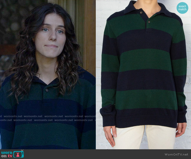 WornOnTV: Finn’s green and navy striped polo sweater on American Horror ...