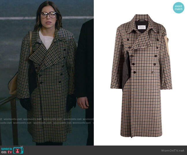 WornOnTV: Rachel’s checked double-breasted coat on Partner Track ...